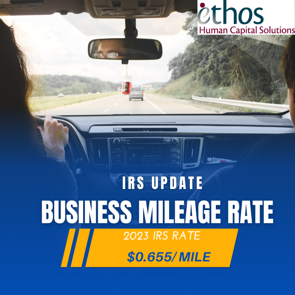 California Employers And The IRS Business Mileage Rate For 2023 Ethos